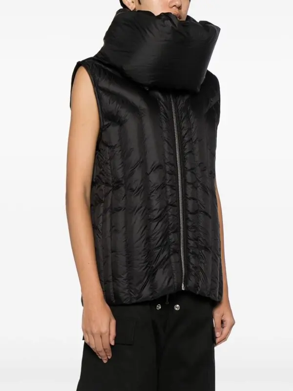Rick Owens Funnel-neck Quilted Down Gilet