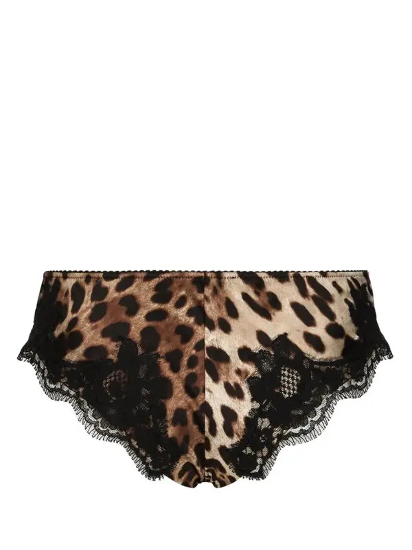 Dolce & Gabbana Leopard-print Briefs - Neutrals