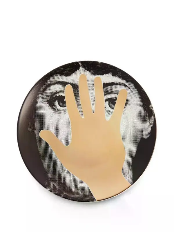 FORNASETTI Tema E Variazioni N16 Decorative Plate - Black
