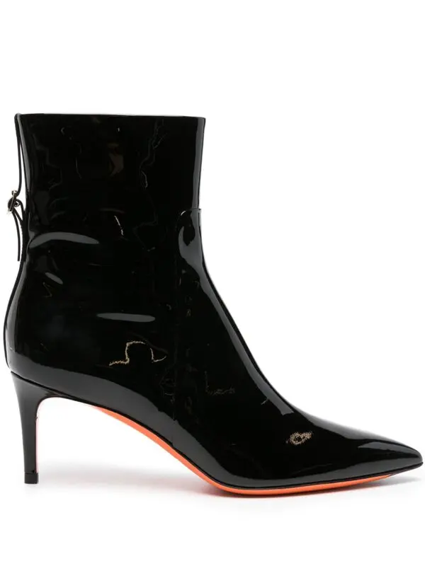 Santoni 65mm Patent Leather Ankle Boots