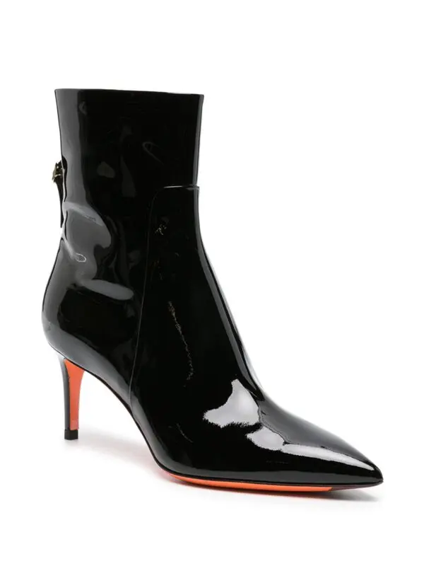 Santoni 65mm Patent Leather Ankle Boots