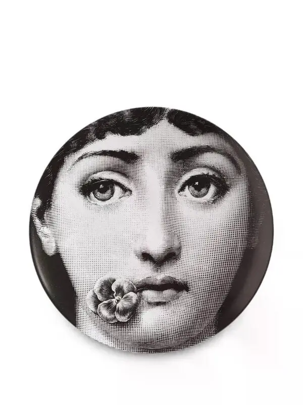 FORNASETTI Tema E Variazioni N137 Decorative Plate - Black