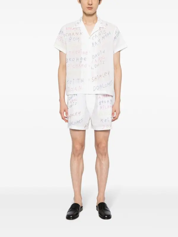 BODE Familial Hall Embroidered Cotton Shirt