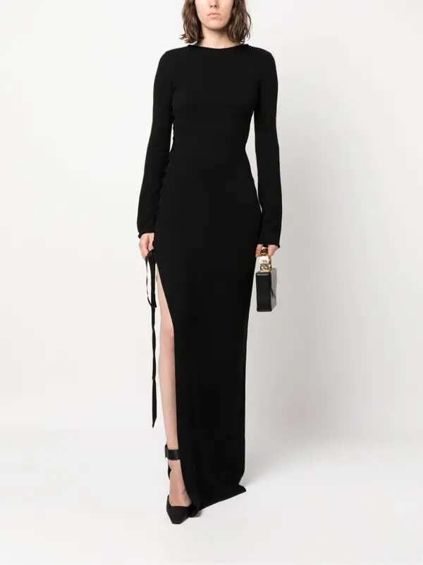 Saint Laurent Side-slit Maxi Dress