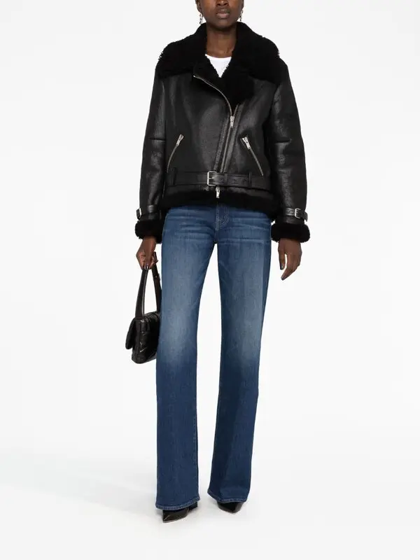 Saint Laurent Faux-fur Trim Leather Jacket