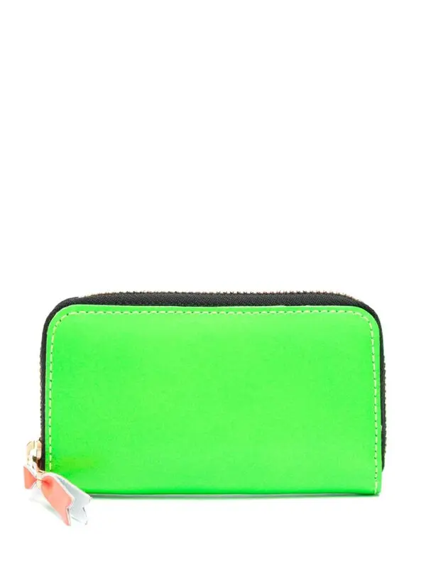 Comme Des Garçons Super Fluo Leather Wallet - Green