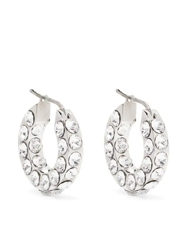 Amina Muaddi Jahleel Crystal-embellished Earrings - Silver