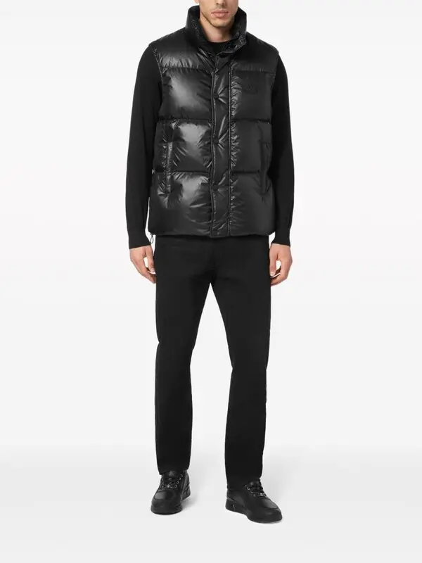 BILLIONAIRE Logo-embroidered Padded Gilet - Black