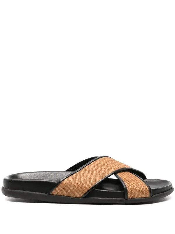 ANCIENT GREEK SANDALS Thais Flat Sandals - Black