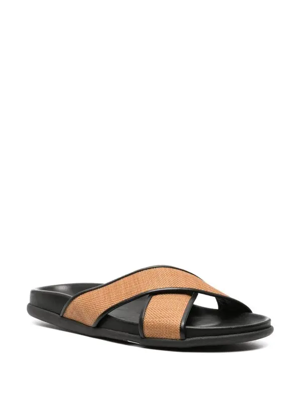 ANCIENT GREEK SANDALS Thais Flat Sandals - Black