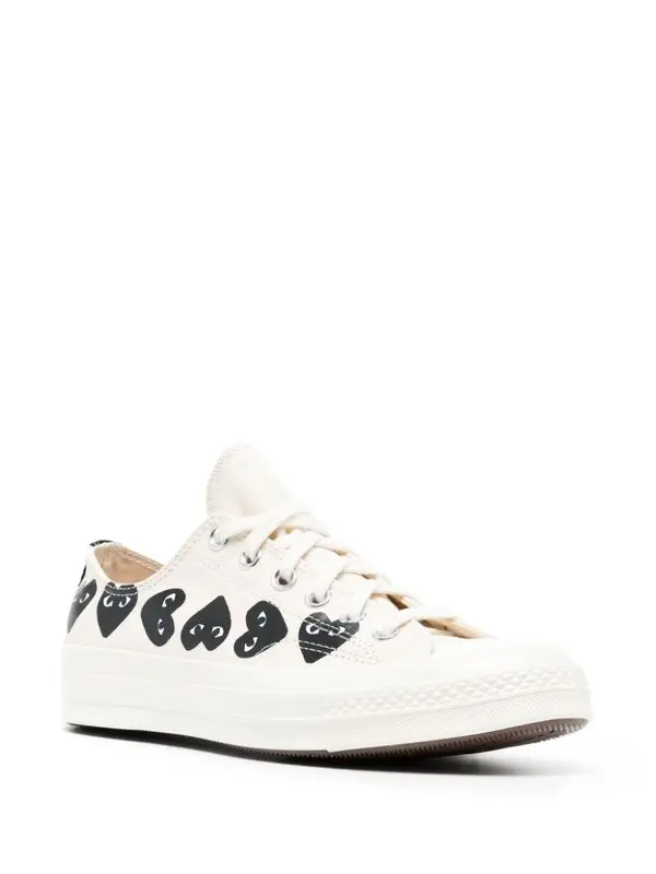 CONVERSE X COMME DES GARONS PLAY Chuck 70 Multi Heart Sneakers - Neutrals
