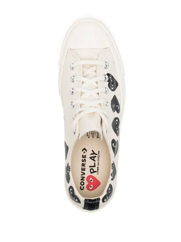 CONVERSE X COMME DES GARONS PLAY Chuck 70 Multi Heart Sneakers - Neutrals