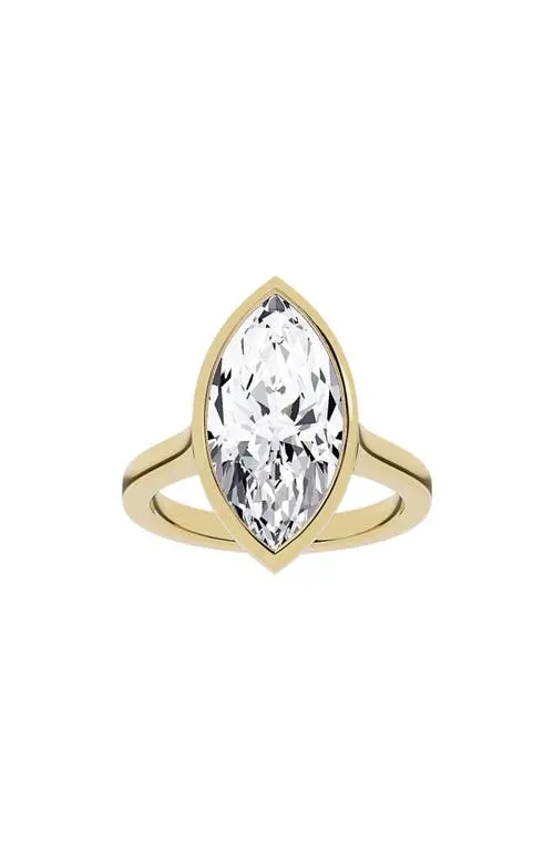 JENNIFER FISHER 18k Gold Marquise Lab Created Diamond Solitaire Ring - 18k Yellow Gold