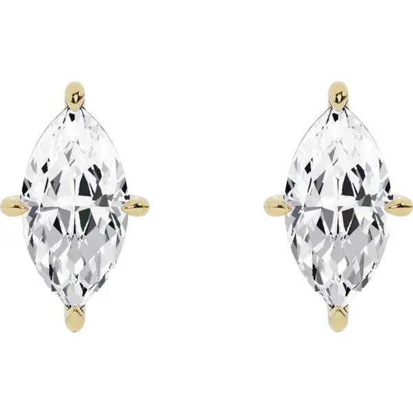 JENNIFER FISHER 18k Gold Lab Created Diamond Stud Earrings - 18k Yellow Gold