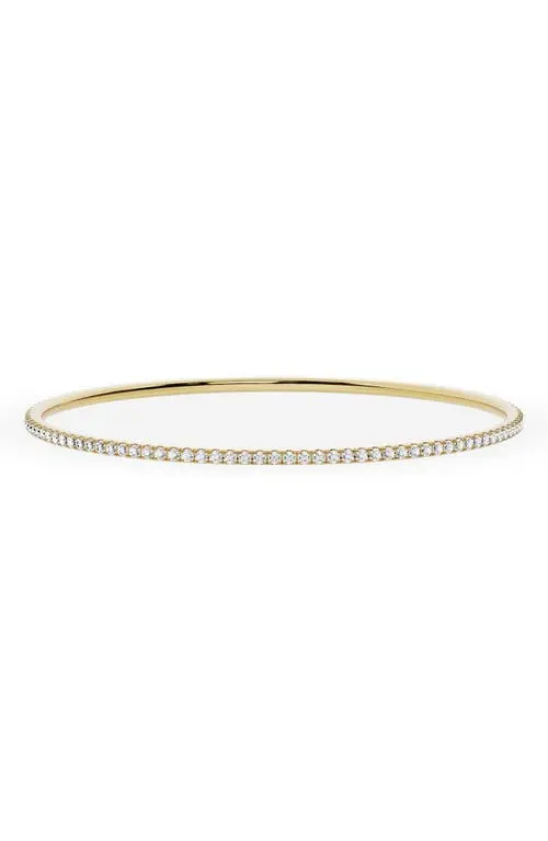 JENNIFER FISHER 18k Gold Lab Created Diamond Tennis Bangle Bracelet - D2.50ct - 18k Yellow Gold