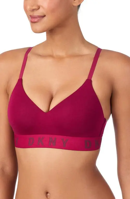 Dkny Cozy Boyfriend Wire-free Push-up Bra - Berry