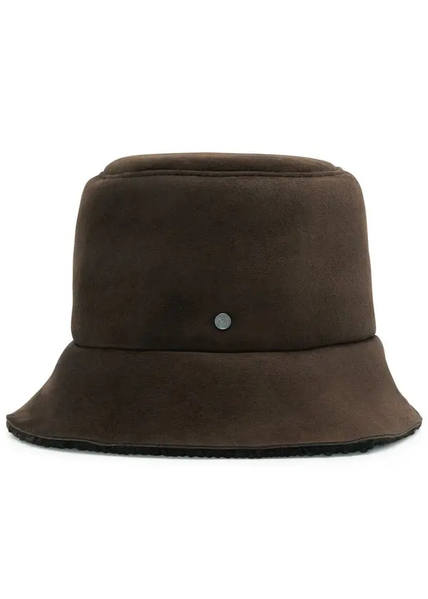 MAISON MICHEL Fredo Leather Bucket Hat