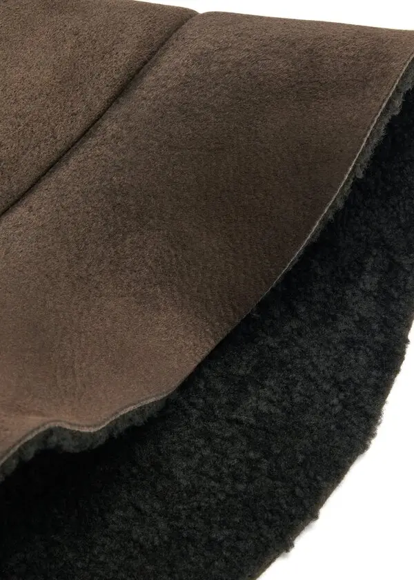 MAISON MICHEL Fredo Leather Bucket Hat