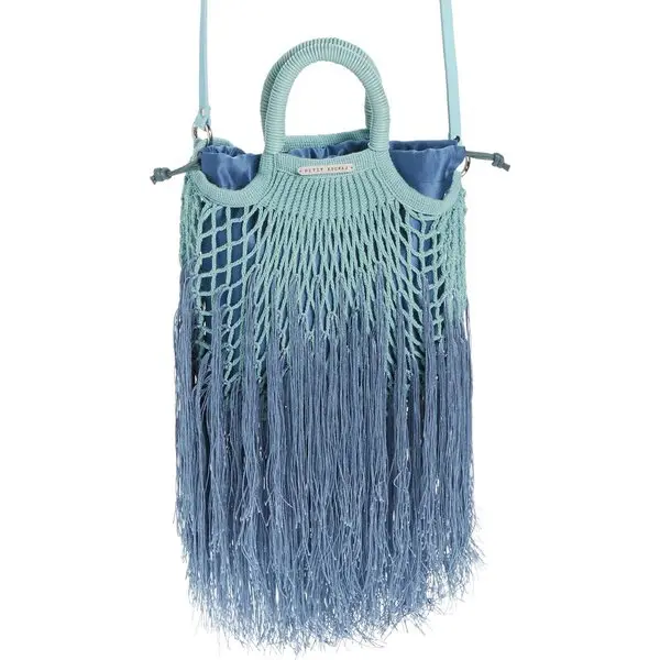 PETIT KOURAJ Mini Fringe Top Handle Bag
