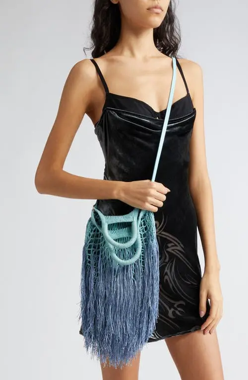 PETIT KOURAJ Mini Fringe Top Handle Bag