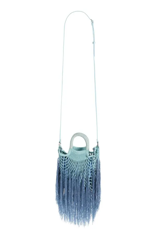 PETIT KOURAJ Mini Fringe Top Handle Bag