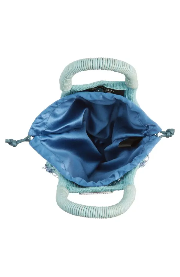 PETIT KOURAJ Mini Fringe Top Handle Bag