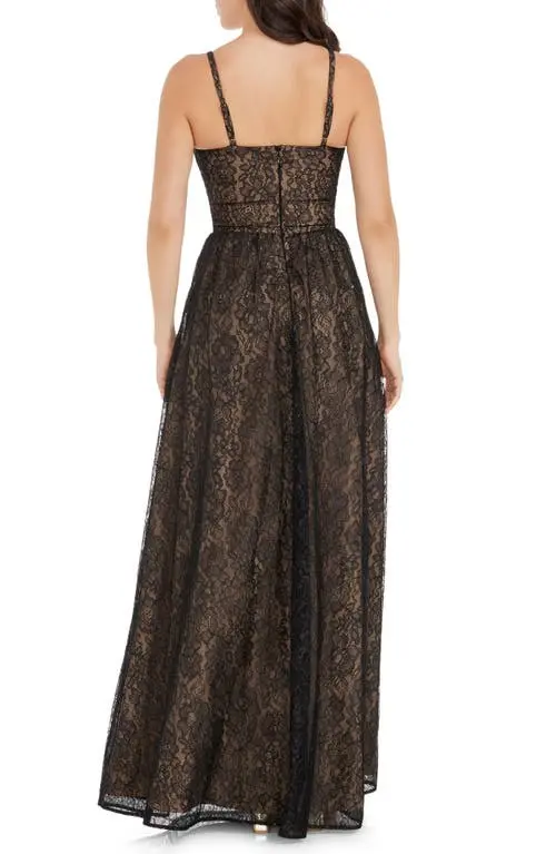 open lace back dress Daven Gown – Dress the Population