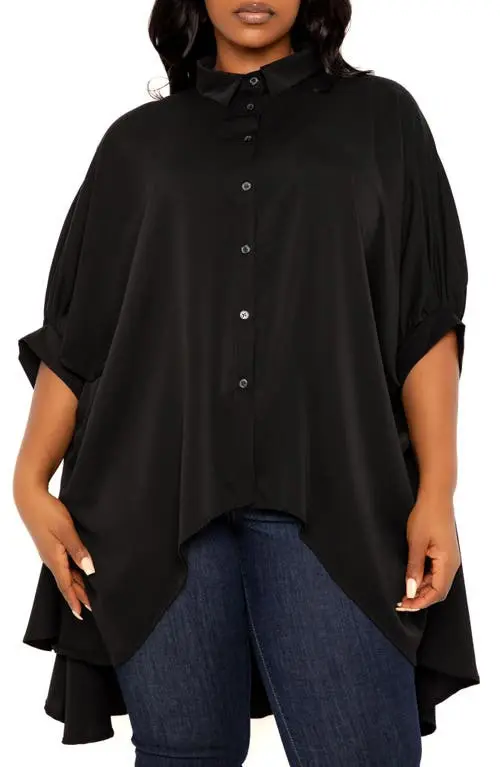 BUXOM COUTURE Flowy High-low Shirt