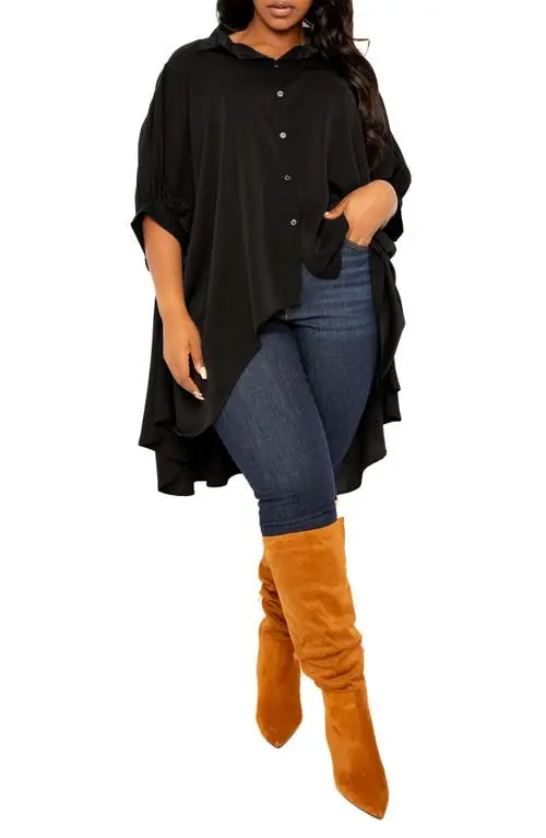 BUXOM COUTURE Flowy High-low Shirt