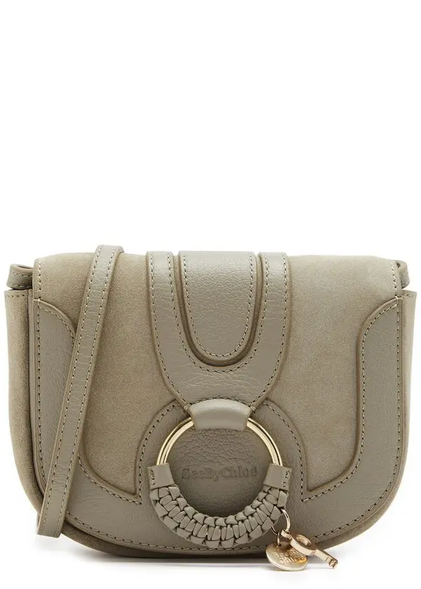 See By Chloé Hana Panelled Suede Crossbody Bag, Suede Bag