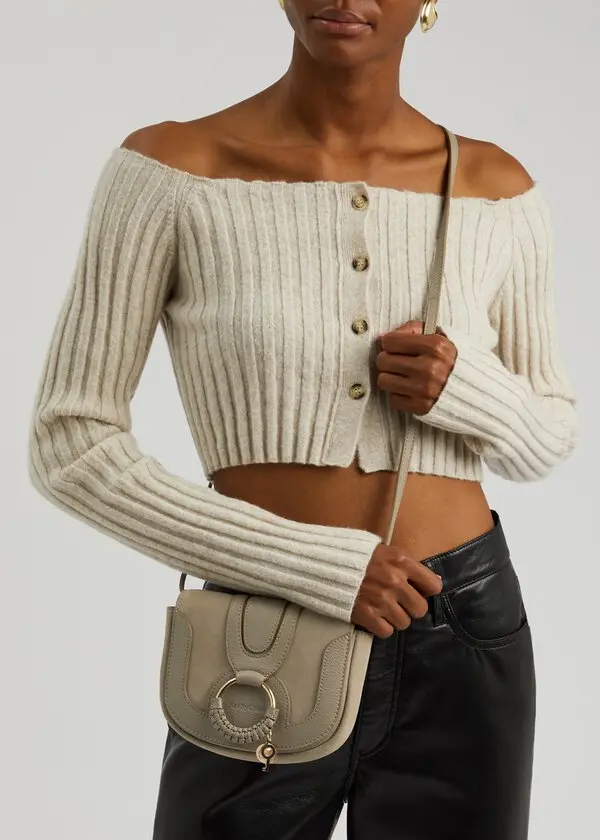 See By Chloé Hana Panelled Suede Crossbody Bag, Suede Bag
