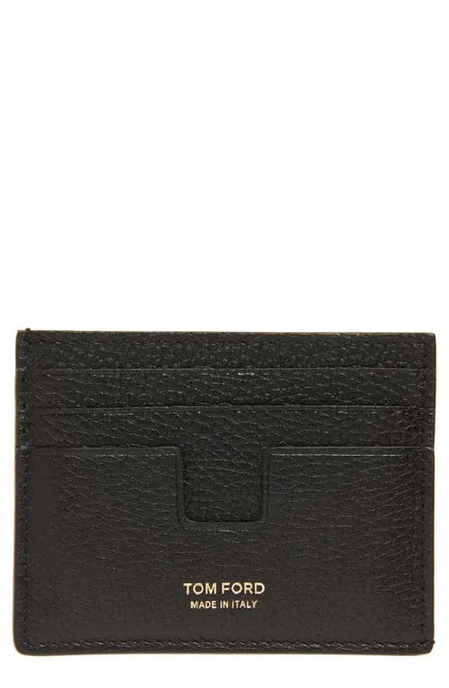 TOM FORD T-line Soft Grain Card Holder - 1n001 Black