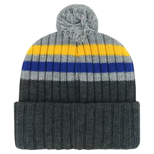 '47 St. Louis Blues Stack Patch Cuffed Knit Hat With Pom