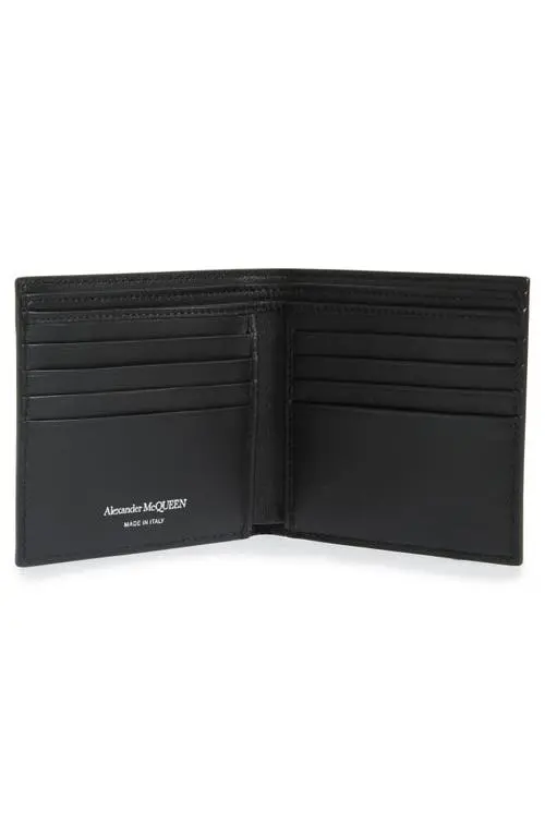 Alexander McQueen Graffiti Logo Leather Bifold Wallet