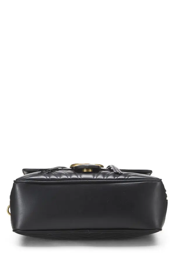 Gucci Leather Gg Marmont Top Handle Shoulder Bag