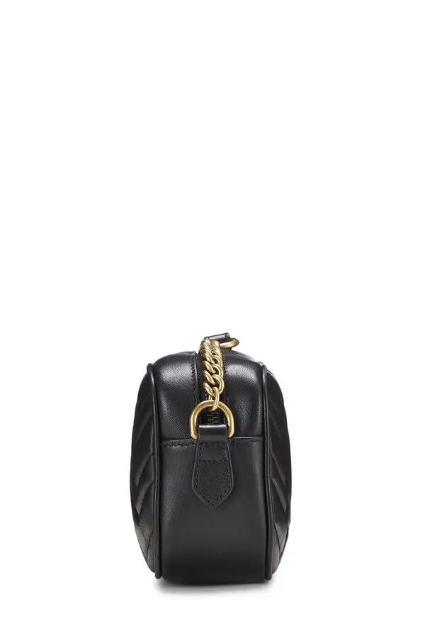 Gucci Leather Gg Marmont Shoulder Bag - Black