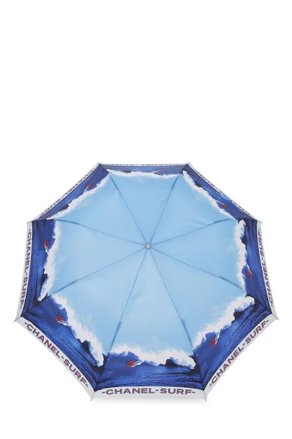 Chanel Blue Nylon Surf Line Umbrella