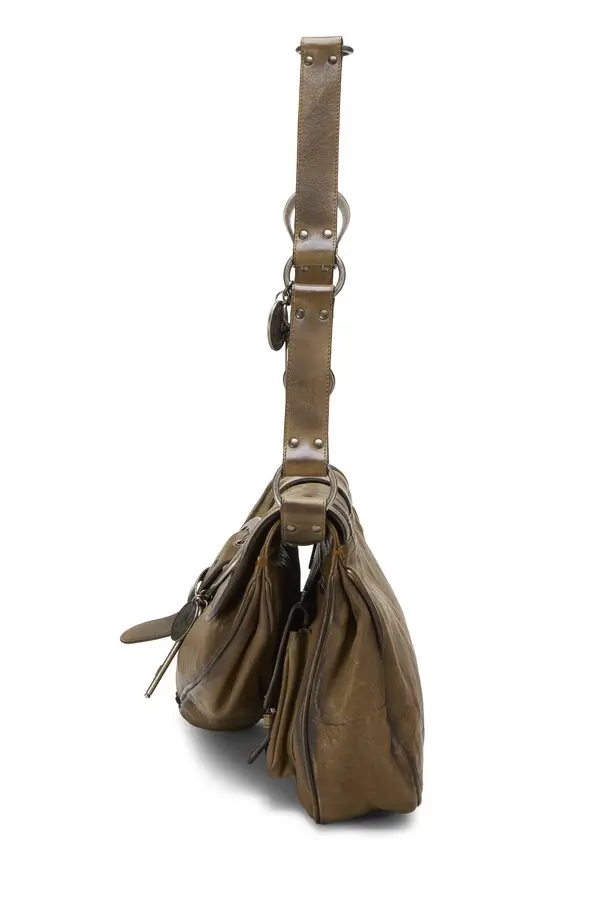 Dior Leather Gaucho Saddle Bag - Brown