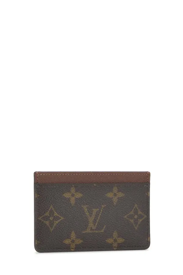 LOUIS VUITTON Monogram Canvas Porte Cartes Simple - Brown
