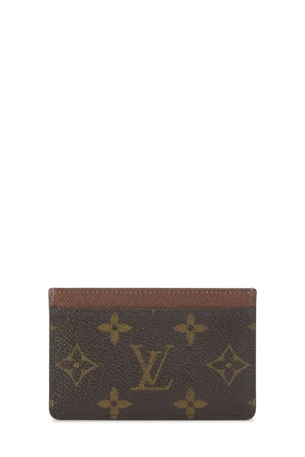 LOUIS VUITTON Monogram Canvas Porte Cartes Simple - Brown