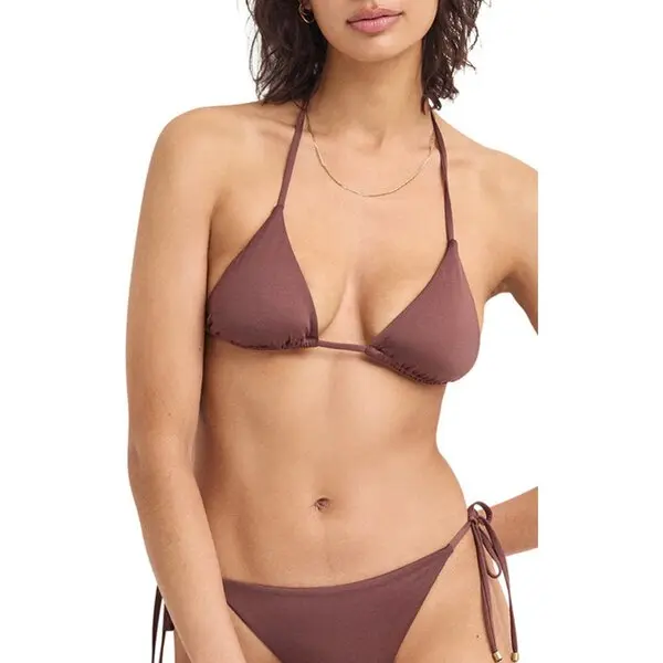 Vitamin A® Gia Triangle Bikini Top - Mocha Brown