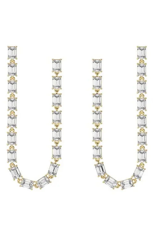 JENNIFER FISHER 18k Gold 8.16 Ctw Lab-created Diamond Dangler Drop Earrings - 18k Yellow Gold