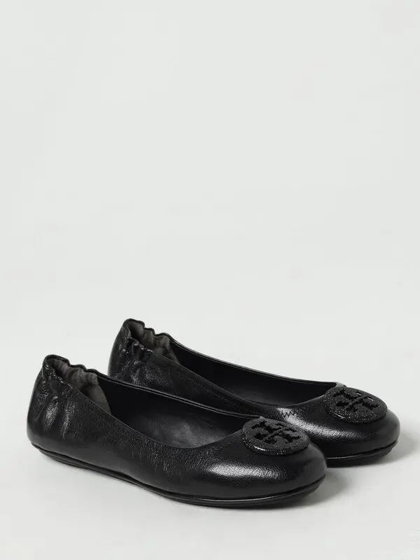 Tory Burch Minnie Nappa Leather Ballet Flats - Black