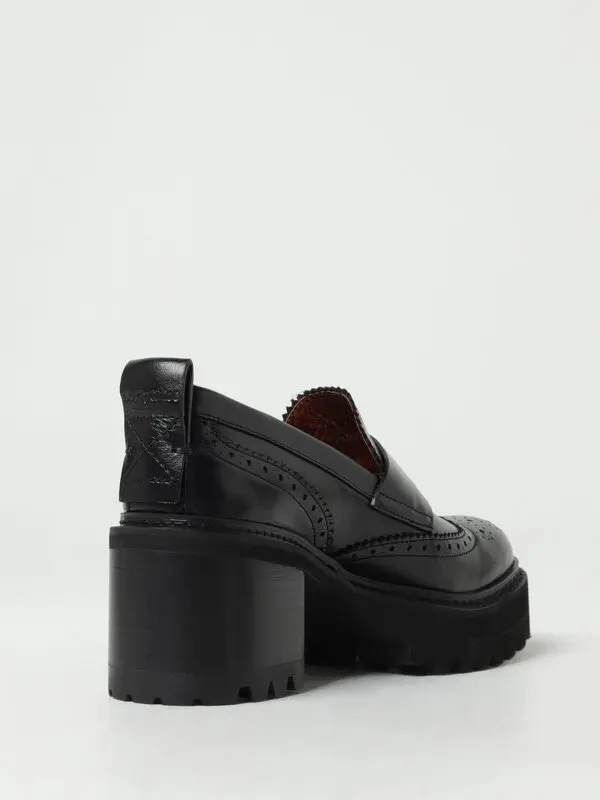See By Chloé Gaucho Leather Moccasins With Brogue Detailing