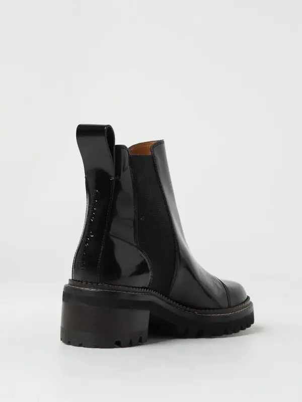 See By Chloé Mallory Brushed Leather Ankle Boots