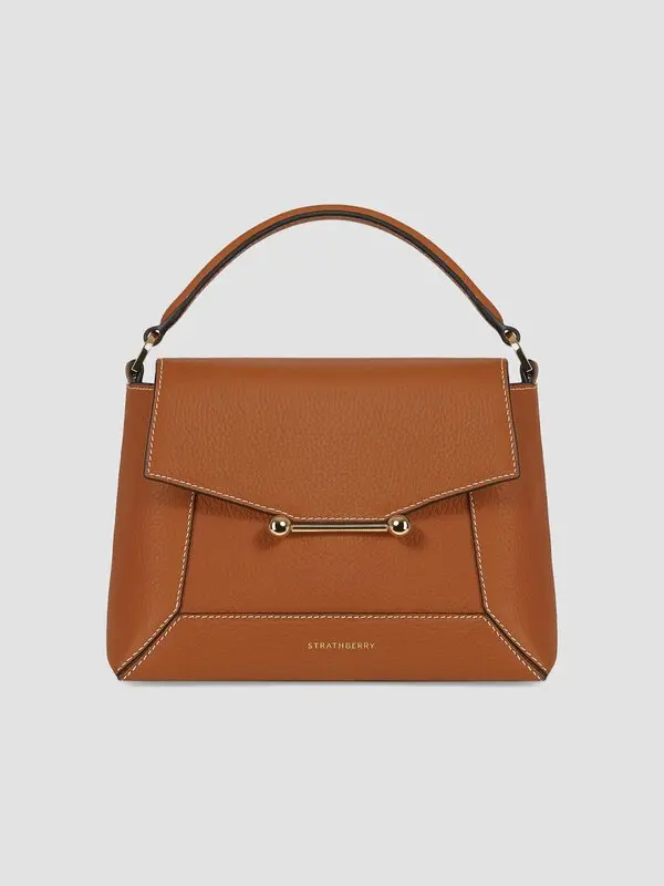 Strathberry Mosaic Grain Leather Top Handle Bag