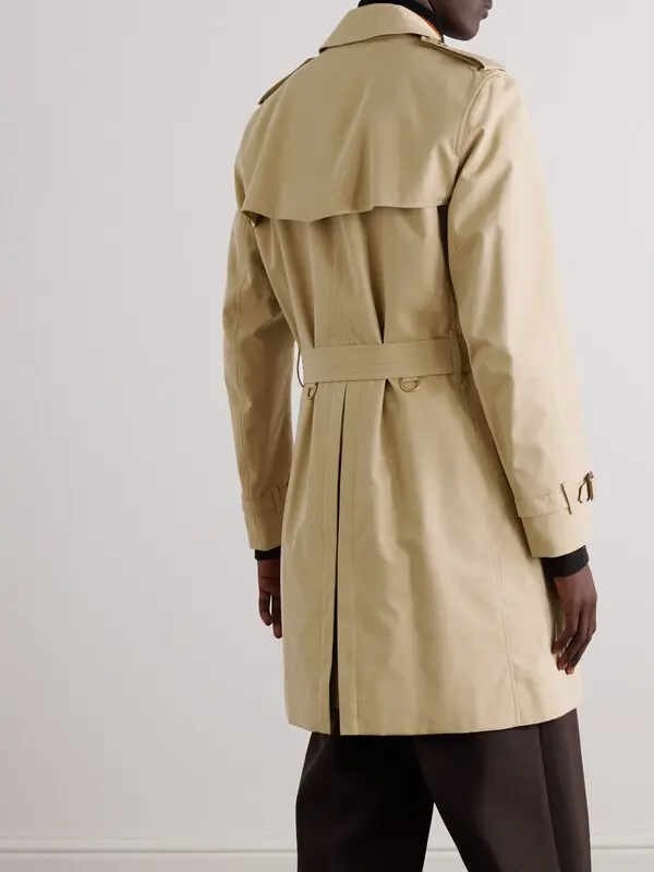 Burberry Kensington Belted Cotton-gabardine Trench Coat - Neutrals