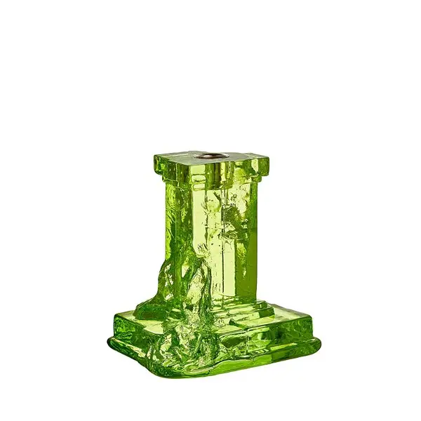 KOSTA BODA Rocky Baroque Candlestick, Medium - Green