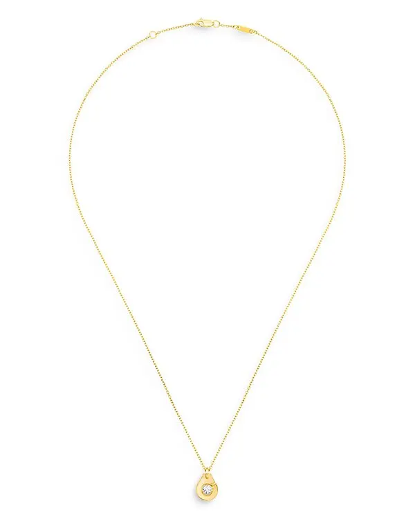 DINH VAN 18k Yellow Menottes Pendant Necklace With Diamonds - Gold