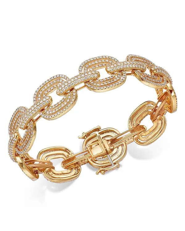 Bloomingdale'S Diamond Link Bracelet In 14k Yellow - Gold